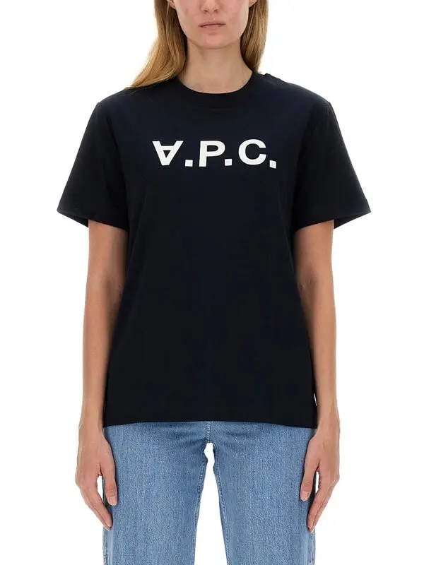 A.p.c. T-shirt With Logo - Blue