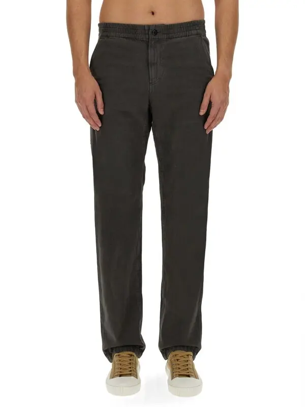 A.p.c. Regular Fit Cotton Blend Trousers
