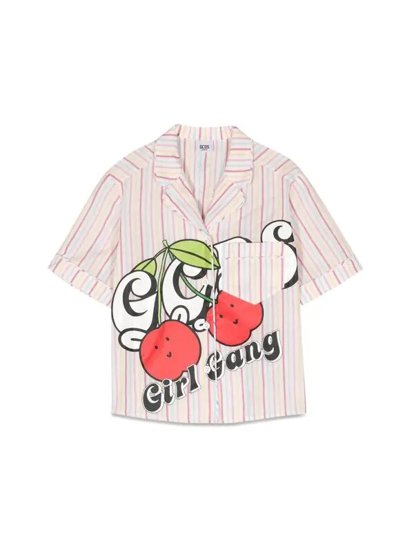 Gcds Printed Striped Shirt