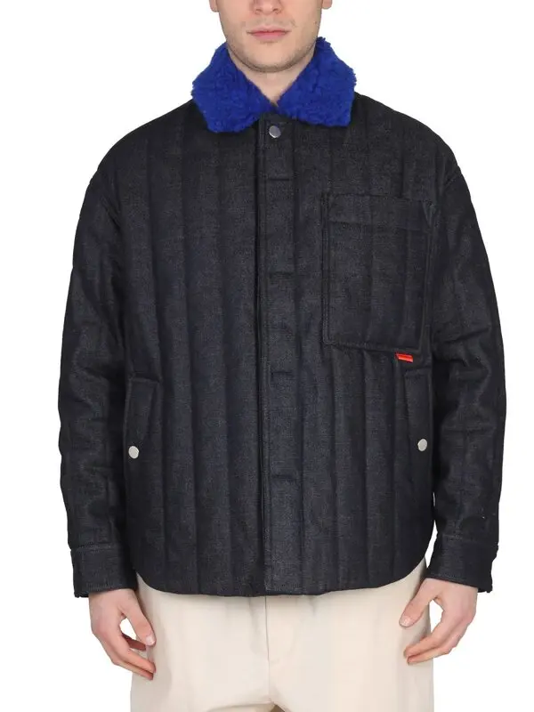 Sunnei Jacket With Faux Fur - Denim