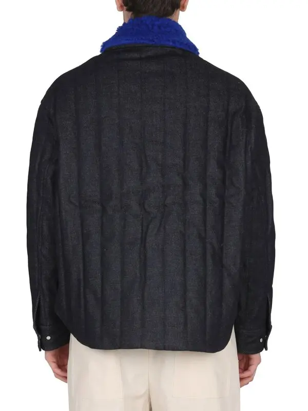 Sunnei Jacket With Faux Fur - Denim