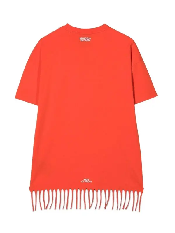 MARCELO BURLON COUNTY OF MILAN Feathers Fringe Dress