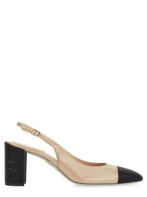 Rene Caovilla Slingback With Rhinestones