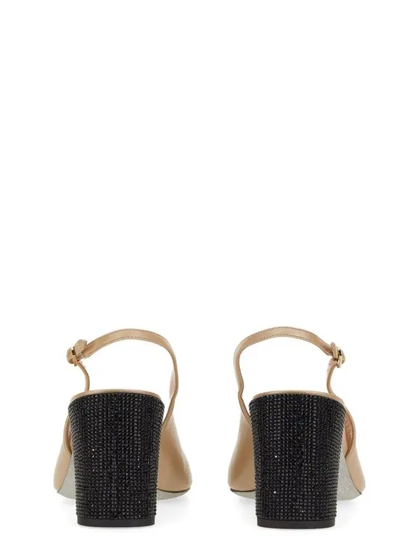 Rene Caovilla Slingback With Rhinestones