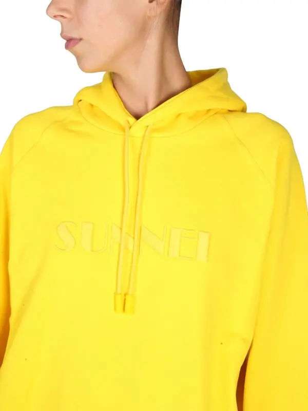 Sunnei Cotton Sweatshirt - Yellow
