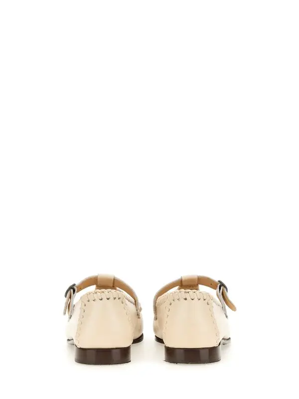 Hereu Alcover T-bar Moccasins - Ivory