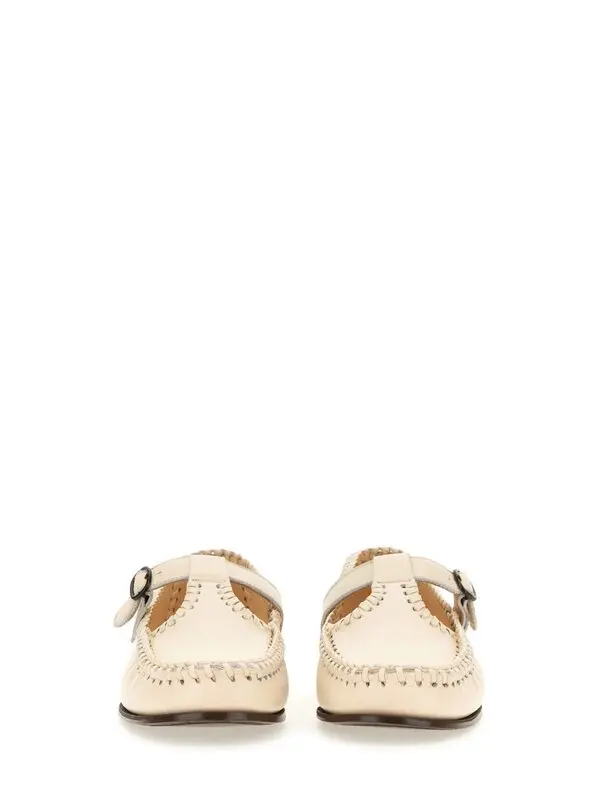 Hereu Alcover T-bar Moccasins - Ivory