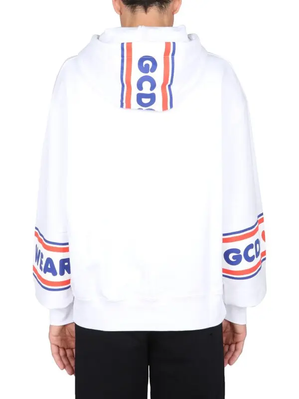 Gcds Logo Sweatshirt - White