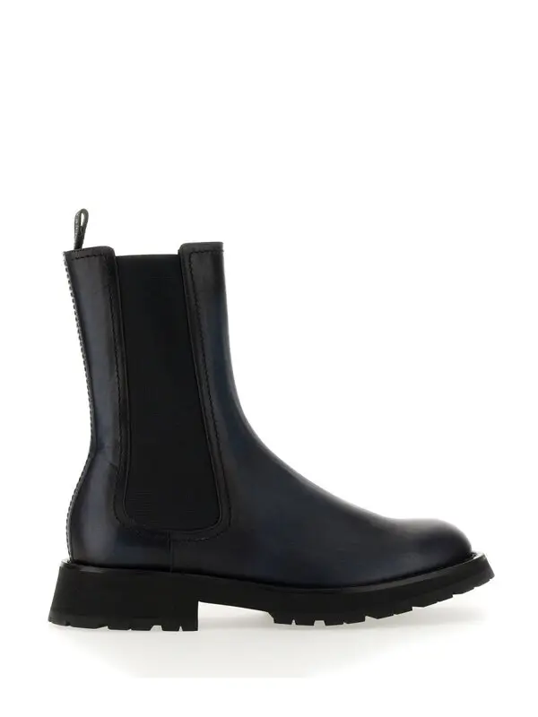 Alexander McQueen Leather Chelsea Boots