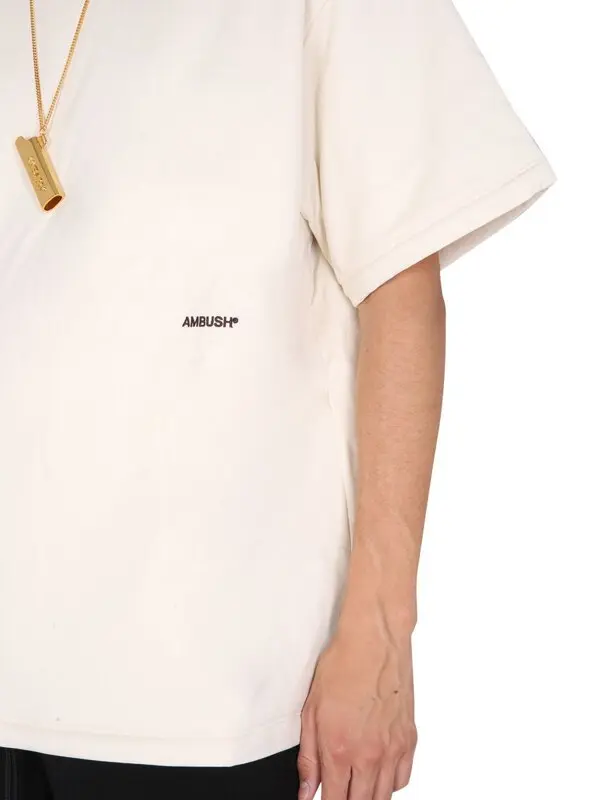 AMBUSH Padded T Shirt With Embroidered Logo - Ivory