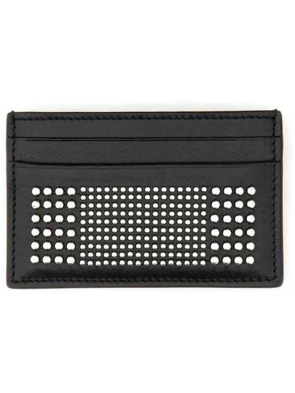 Alexander McQueen Alexander Mc Queen Leather Card Holder - Black