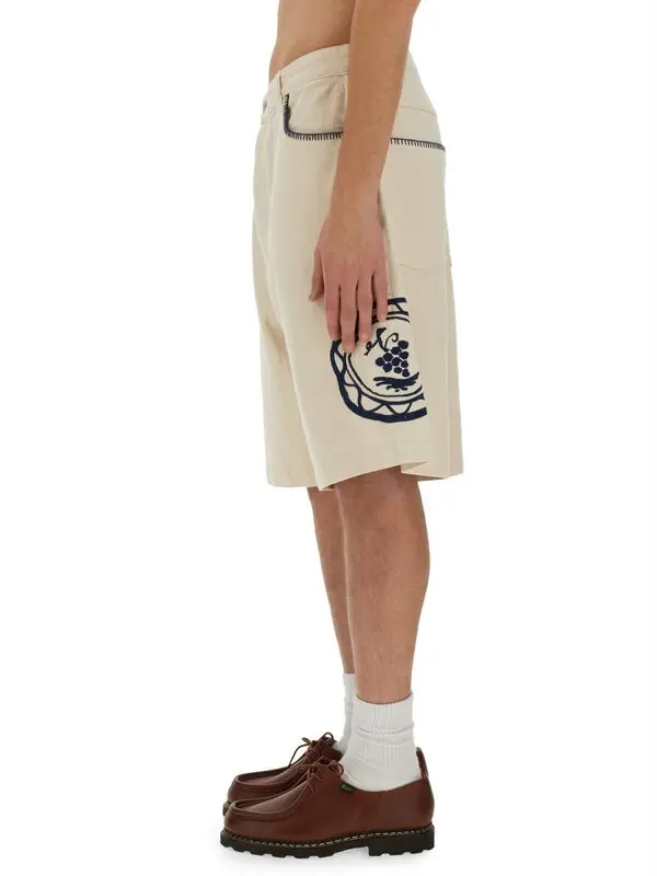 Drole De Monsieur Cotton Bermuda Shorts