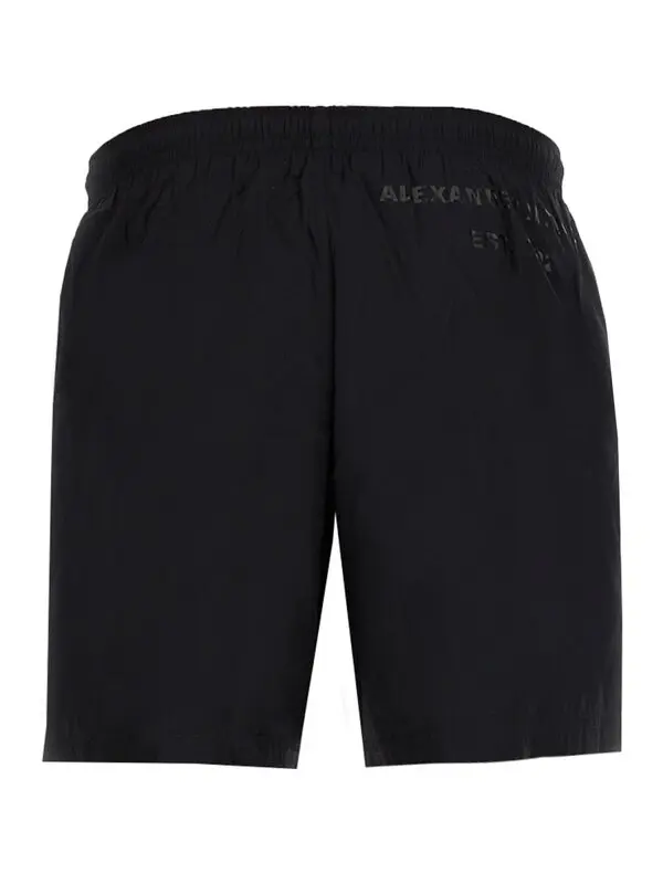 Alexander McQueen Graffiti Logo Swimsuit - Black