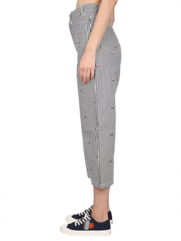 Kenzo Cropped Fit Jeans - Denim