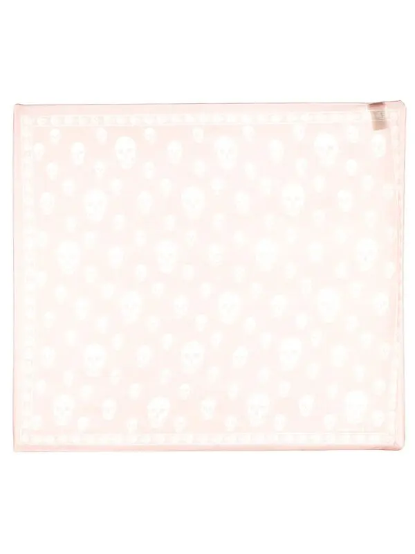 Alexander McQueen Alexander Mc Queen Classic Skull Scarf - Pink