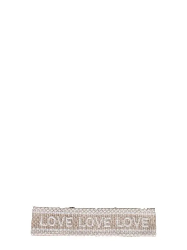 LABEL K Braided Fabric Bracelet - Beige