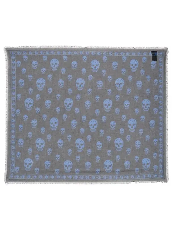 Alexander McQueen Alexander Mc Queen Classic Skull Scarf - Black