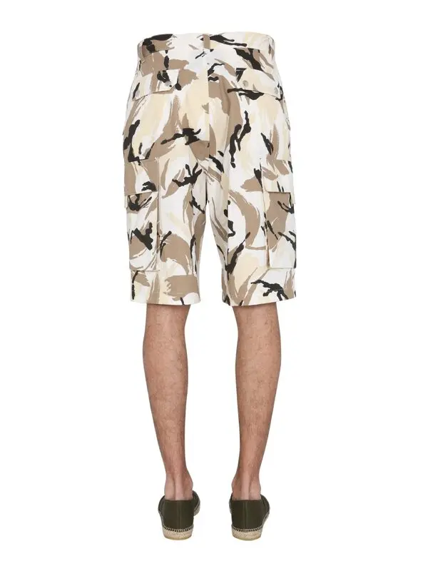 Kenzo Tropic Camo Bermuda - White