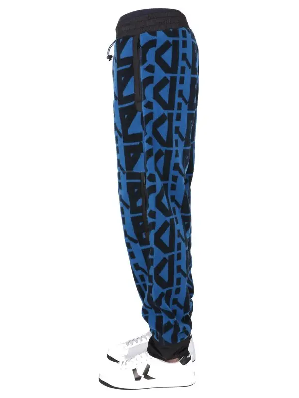 Kenzo Jogging Pants With Monogram Logo - Blue