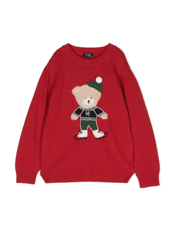 IL GUFO Teddy Bear Crew Neck Pullover