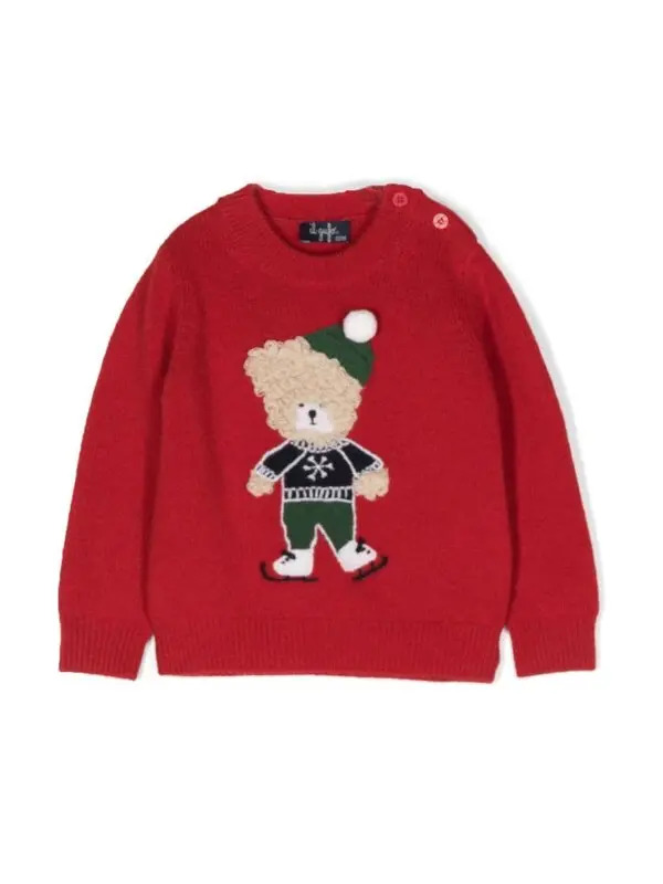 IL GUFO Teddy Bear Crew Neck Pullover