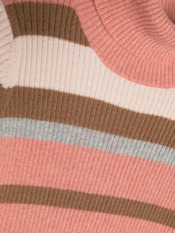 IL GUFO Striped Turtleneck Sweater