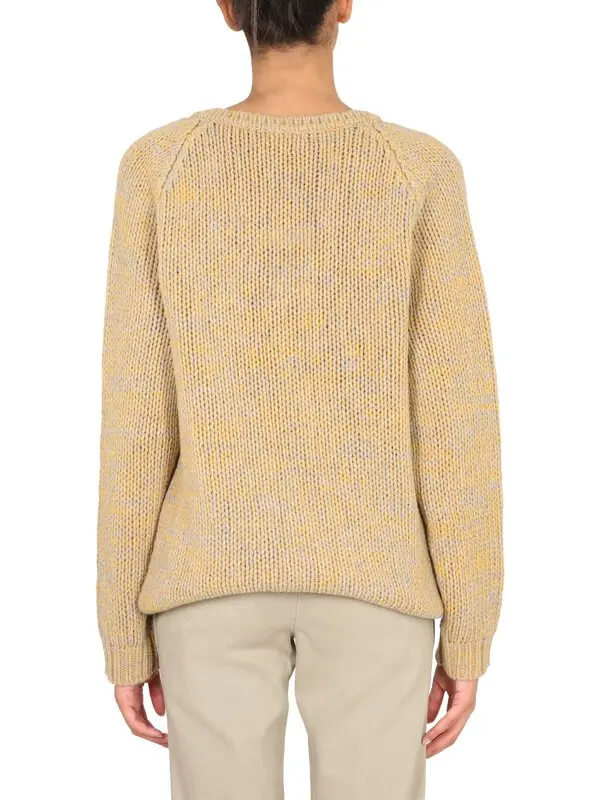 Aspesi V-neck Virgin Wool Sweater - Yellow