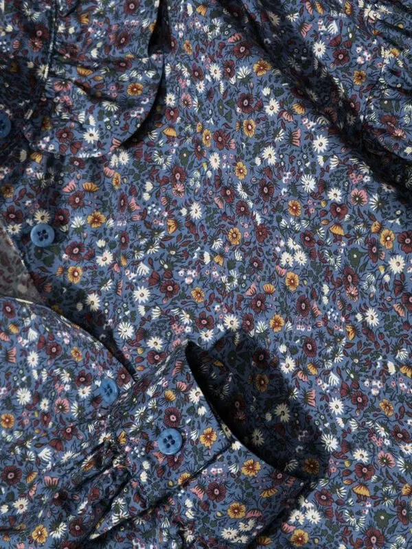 IL GUFO Floral Shirt With Ruffle Collar