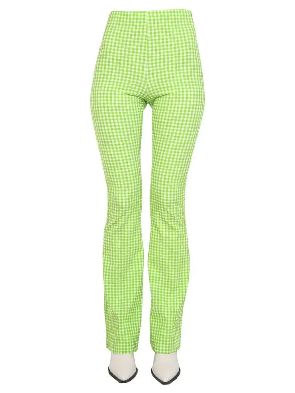 MSGM Plaid Pattern Trousers - Green