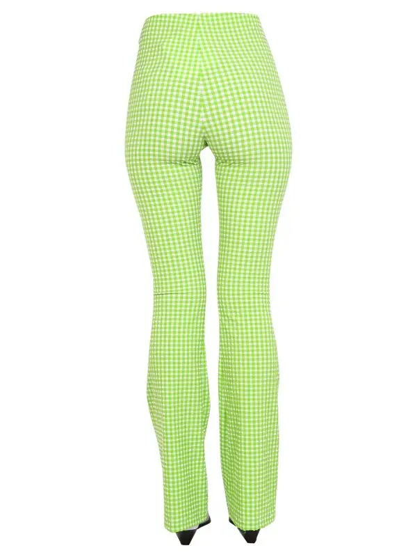 MSGM Plaid Pattern Trousers - Green