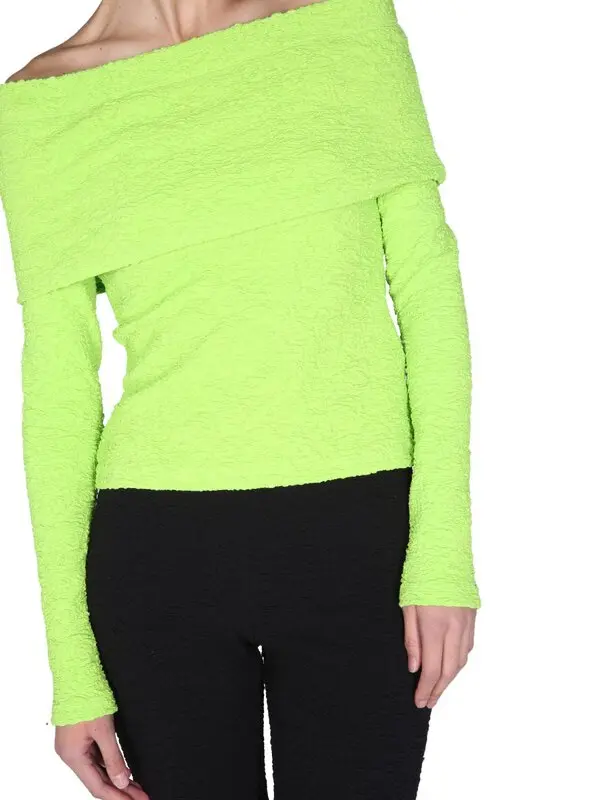 MSGM Boat Neck Top - Green