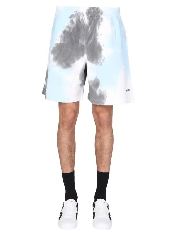 MSGM Tie-dye Bermuda Shorts