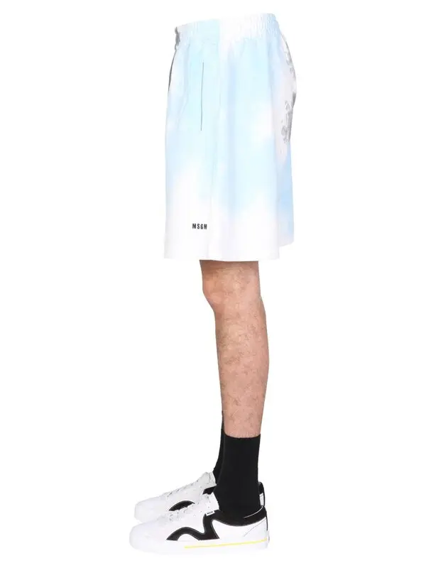 MSGM Tie-dye Bermuda Shorts