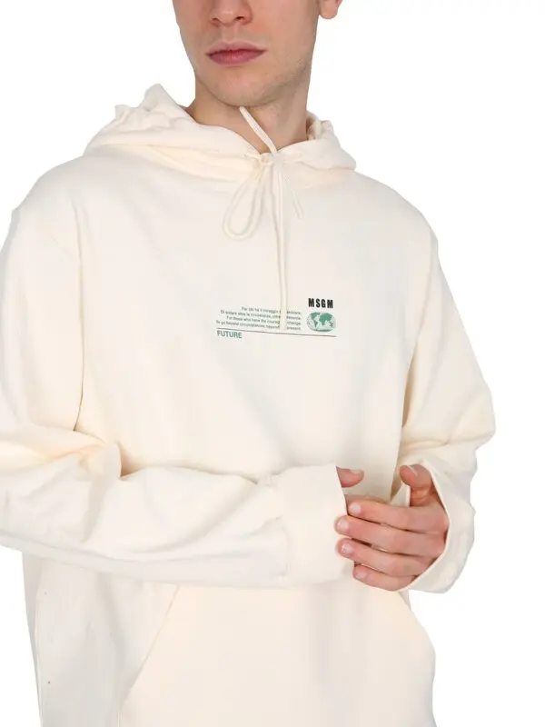 MSGM Hooded Sweatshirt - White