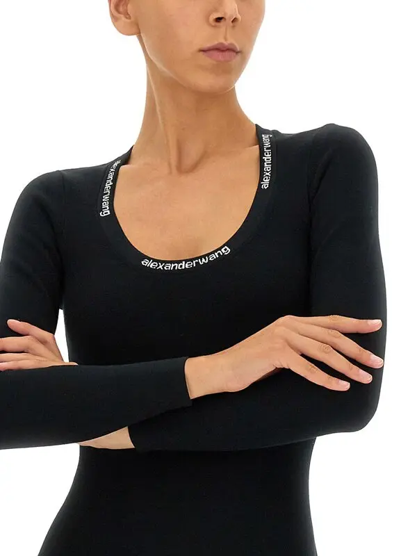 Alexander Wang Jacquard Logo Dress