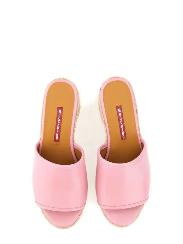 Moschino Leather Sandals - Pink