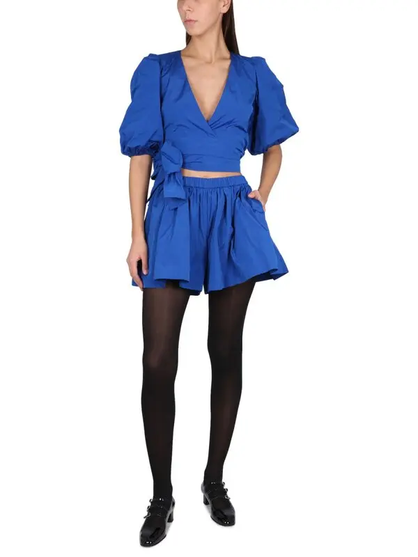 Red Valentino Taffeta Top - Blue