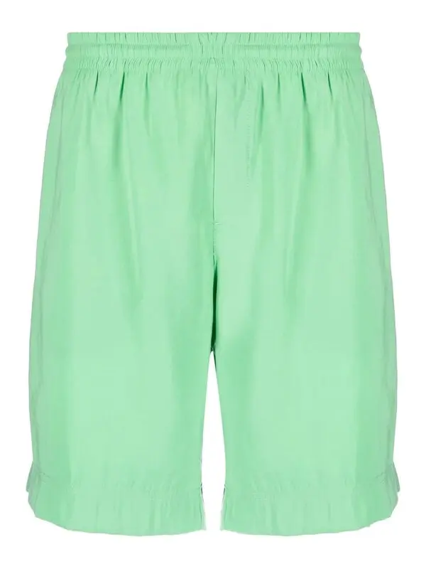 MSGM Bermuda Shorts With Logo - Green