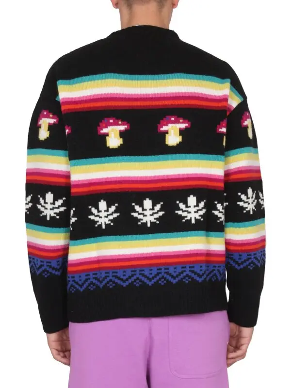 MSGM Crew Neck Wool Sweater - Multicolour