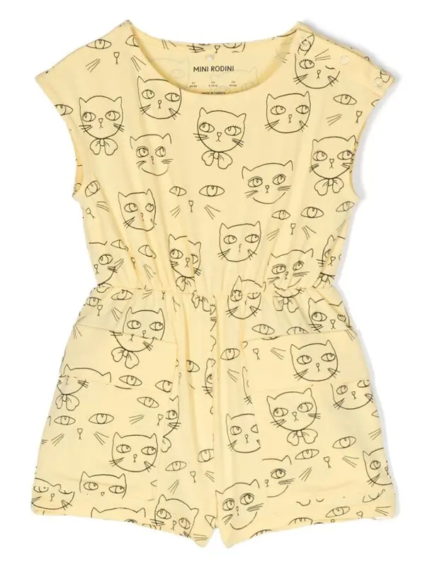 MINI RODINI Printed Summersuit - Yellow