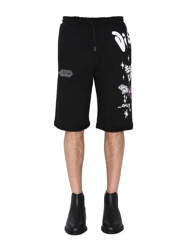 DISCLAIMER Bermuda Shorts With Screen Print