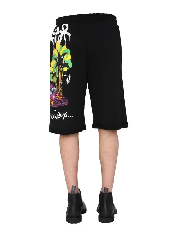 DISCLAIMER Bermuda Shorts With Screen Print