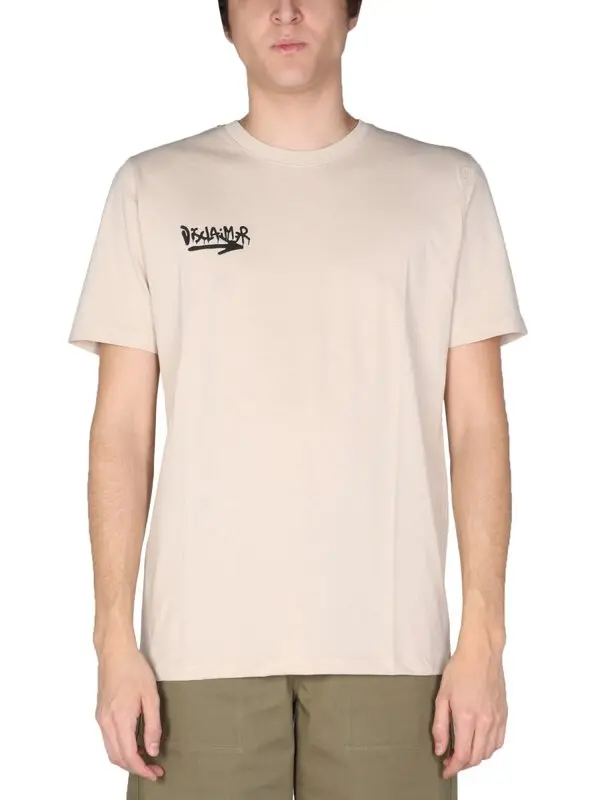 DISCLAIMER T Shirt With Logo Print