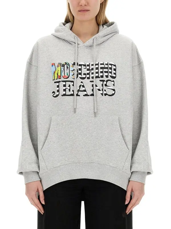Moschino Oversized Logo Sweatshirt - Grey