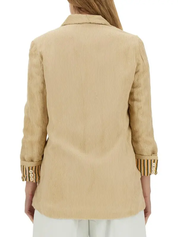 ALYSI Double-breasted Oversize Jacket - Ivory