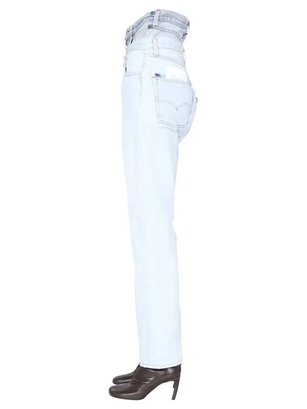 1/OFF PARIS Double Waisted Jeans - Denim