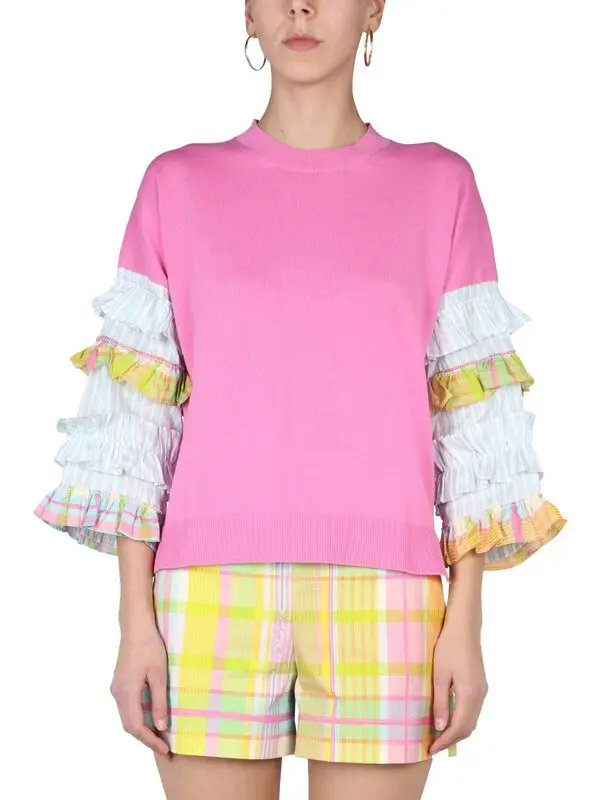 Moschino Ruffles Jersey Top