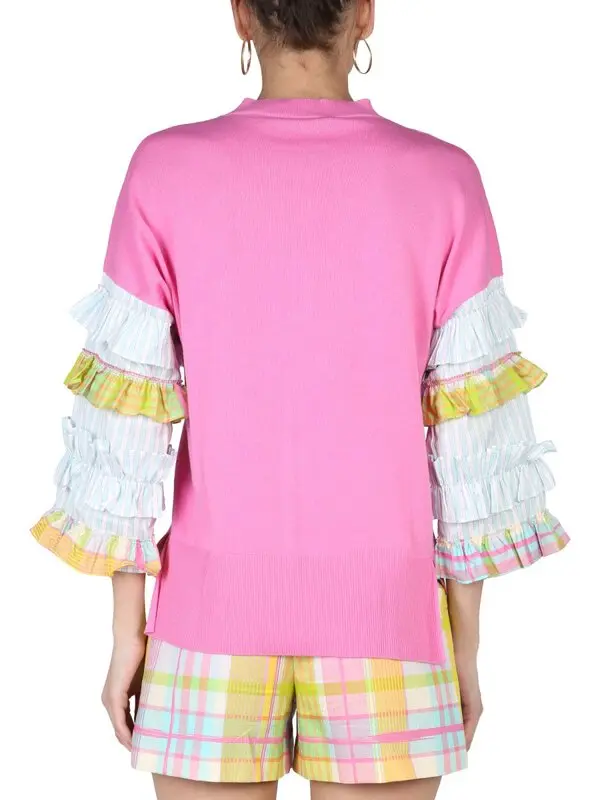 Moschino Ruffles Jersey Top