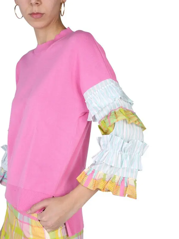 Moschino Ruffles Jersey Top