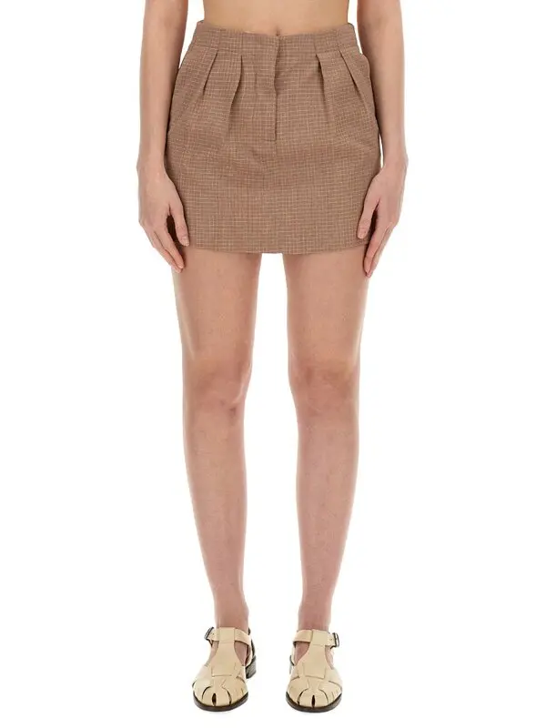 ALYSI Mini Skirt - Brown